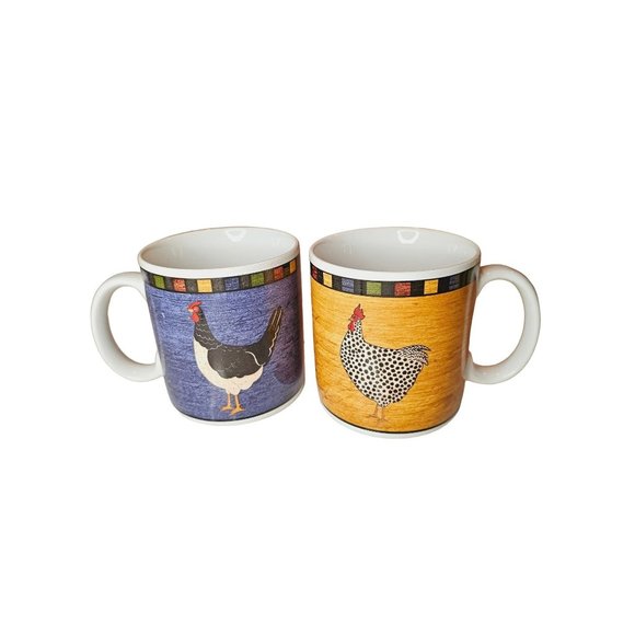Warren Kimble | Kitchen | Vintage Warren Kimble Mug Set Rooster Hen ...